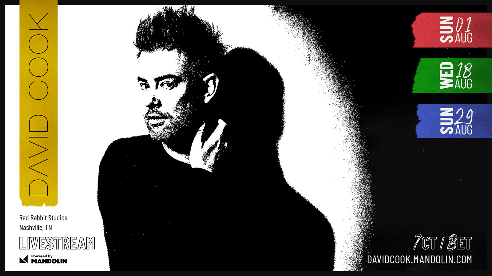 David Cook Announces 3-Show Livestream Series for August! – David Cook ...