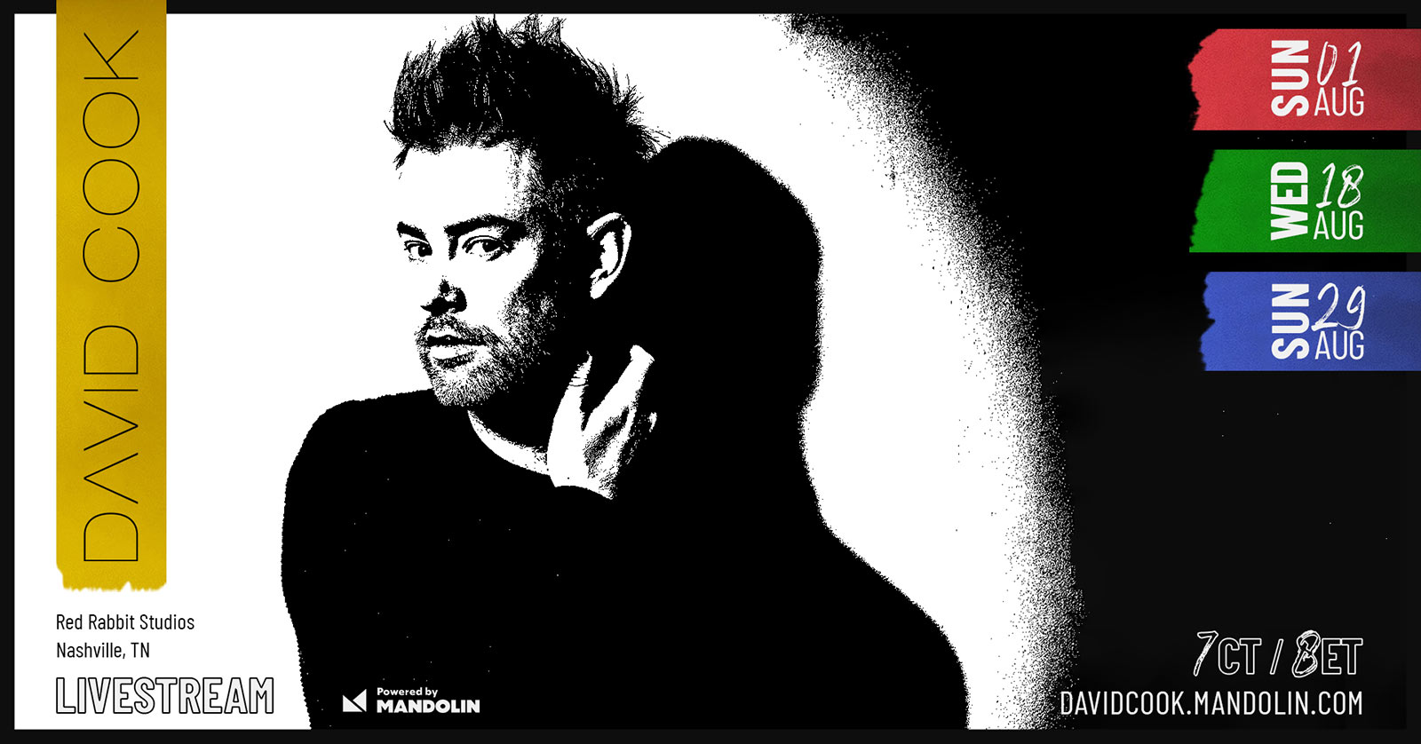 David Cook Announces 3-Show Livestream Series for August! – David Cook ...