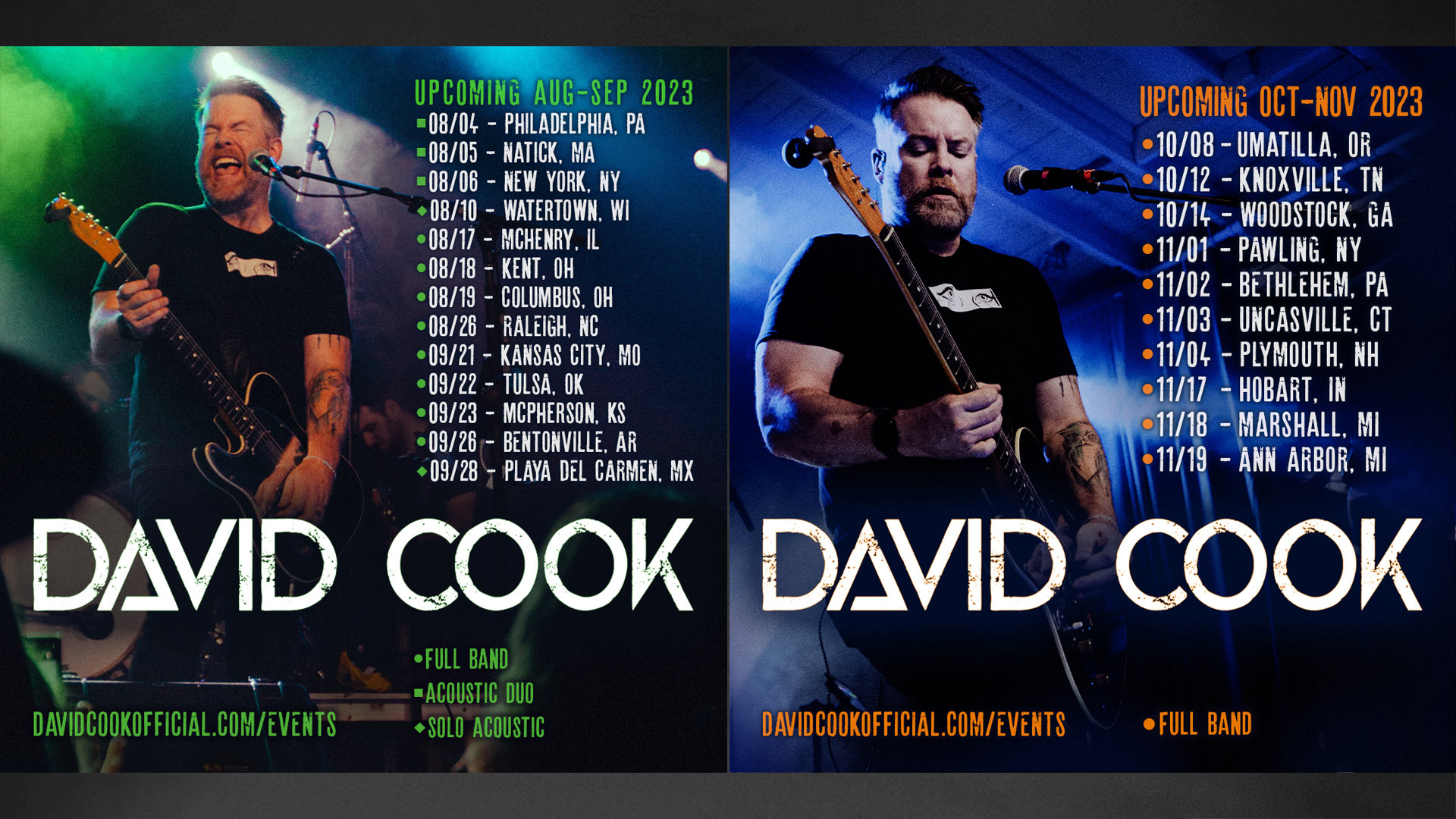 David announces more tour dates! – David Cook Official